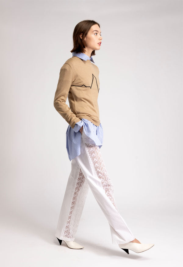 Merino-wool ECG line sweater – KÚR Collection